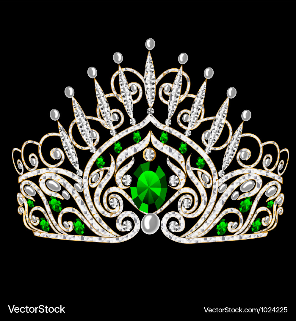 Gem crown Royalty Free Vector Image - VectorStock