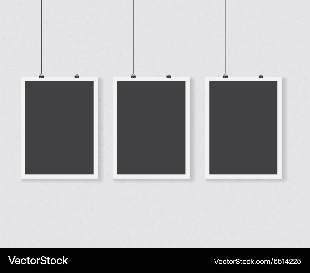 Photorealistic dark poster set template Royalty Free Vector