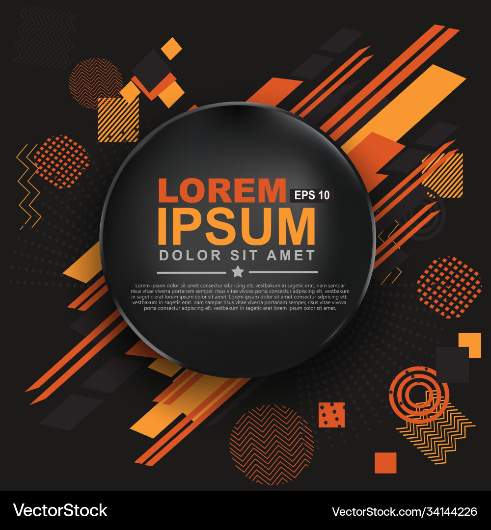 Abstract circle geometric pattern design Vector Image