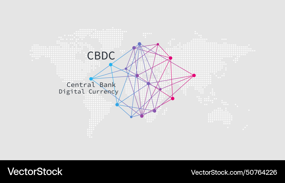 Cbdc money central bank digital currency Vector Image