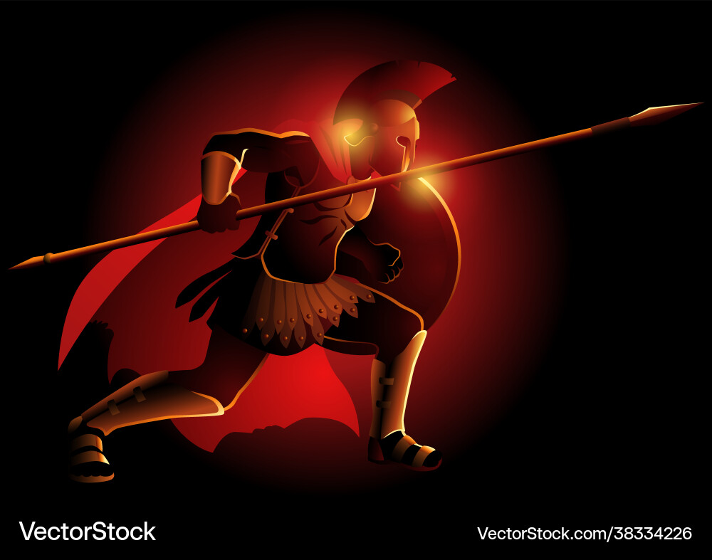 Greek mythical figure achilles Royalty Free Vector Image