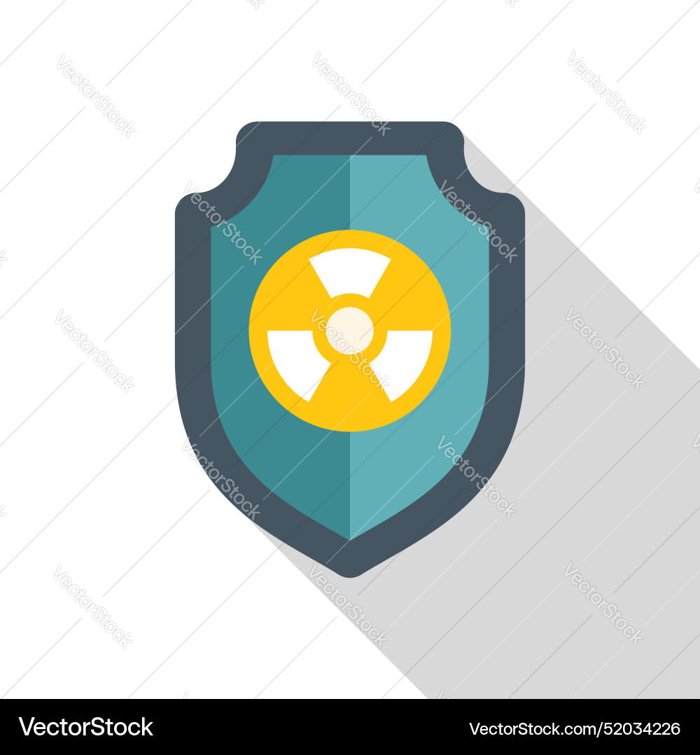 Shield protecting from radioactive hazard symbol Vector Image