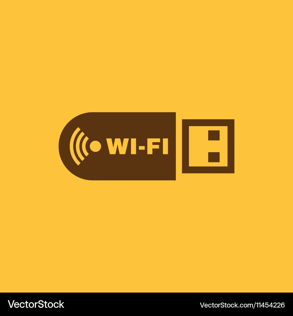 Wifi adapter icon transfer and connection Vector Image