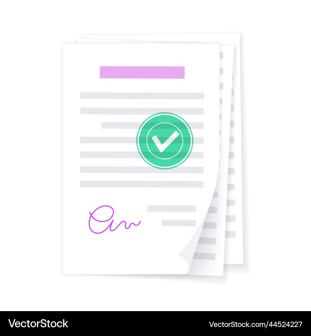 Approve document concept Royalty Free Vector Image