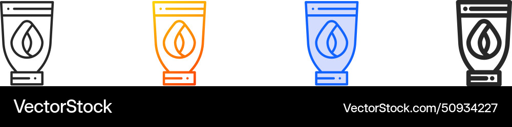 Balm iconthin linear gradient blue stroke Vector Image