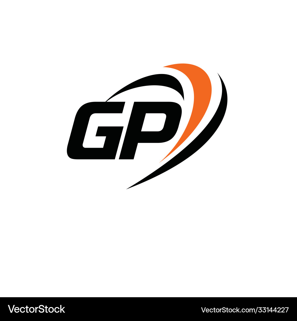 Gp Monogramm Logo Lizenzfreies Vektorbild - VectorStock