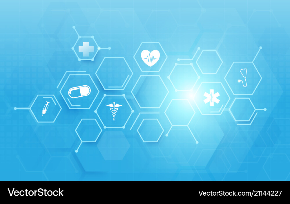 Medicine and science with abstract background Vector Image