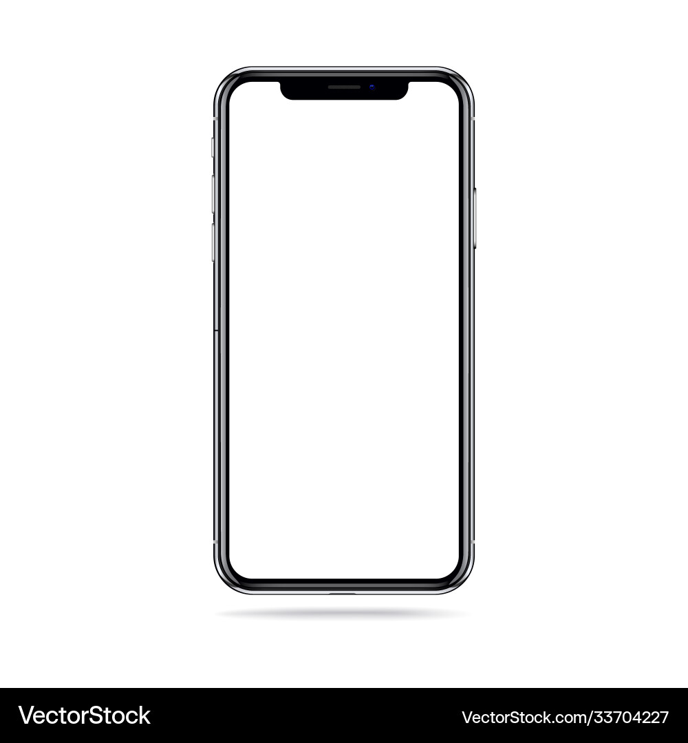 Smartphone iphon frameless with a blank screen Vector Image