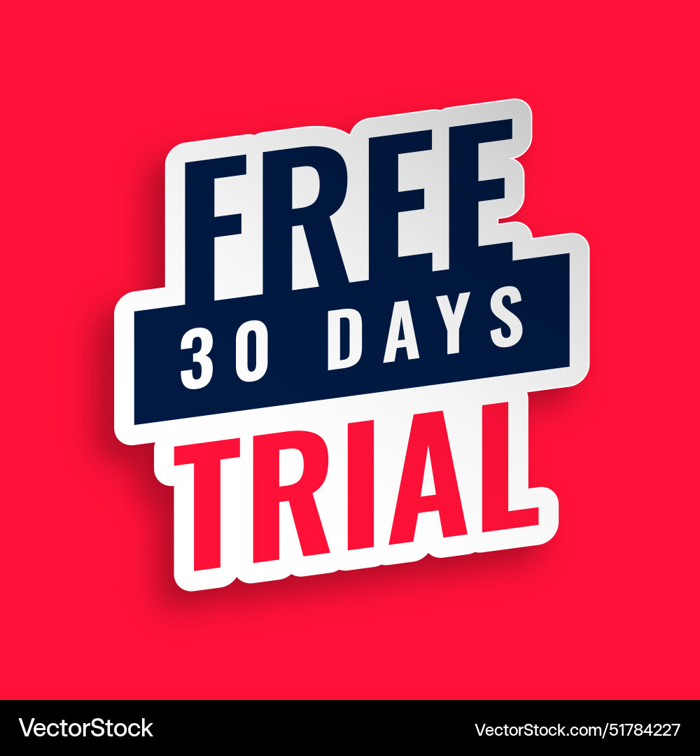 Sticker style 30 days free trial background design