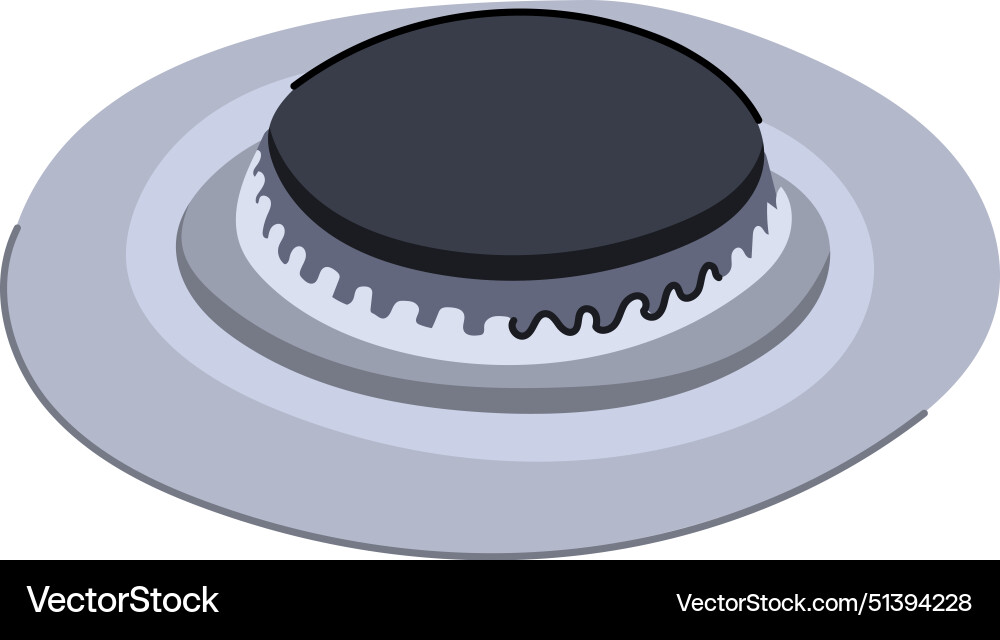 Blue stove burner cartoon Royalty Free Vector Image