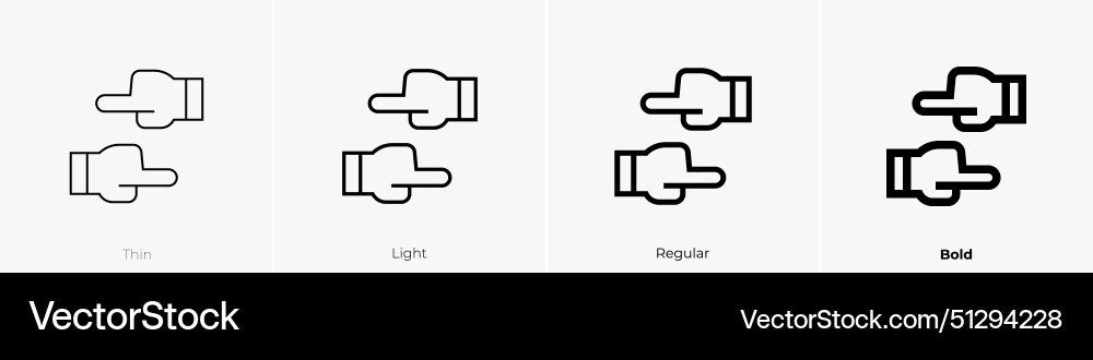Discrepancy icon thin light regular and bold Vector Image