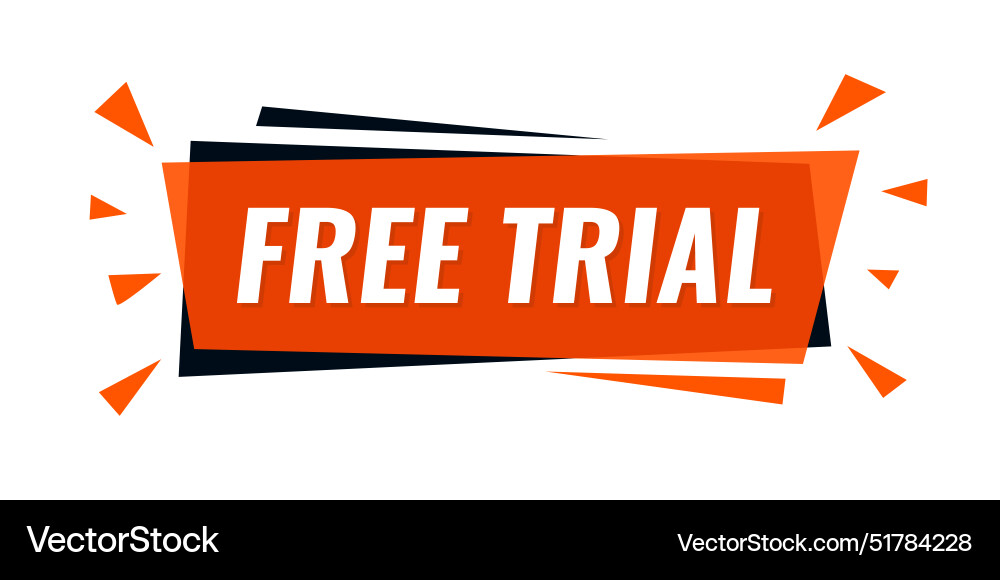 Free trial offer banner buy coupon with no cost Vector Image