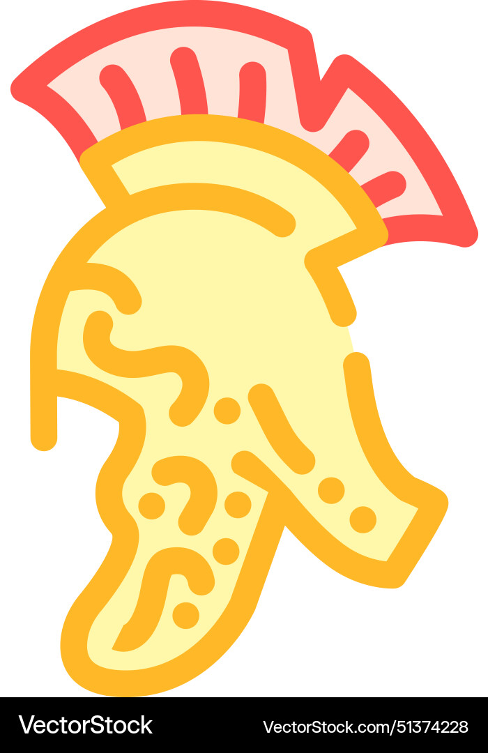 Helmet sparta warrior color icon Royalty Free Vector Image