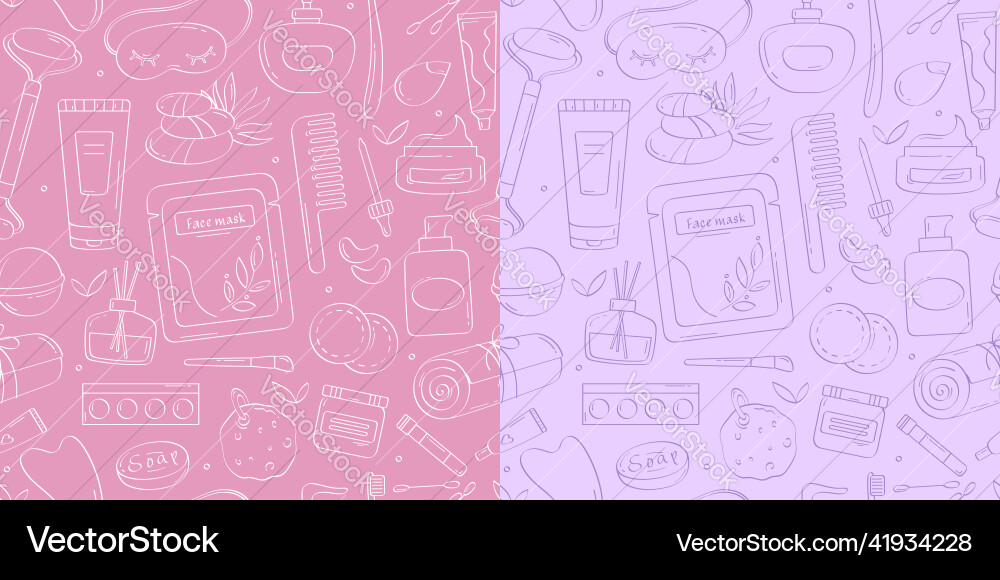 Skin Care Pattern - Natural Beauty Royalty Free Vector Image