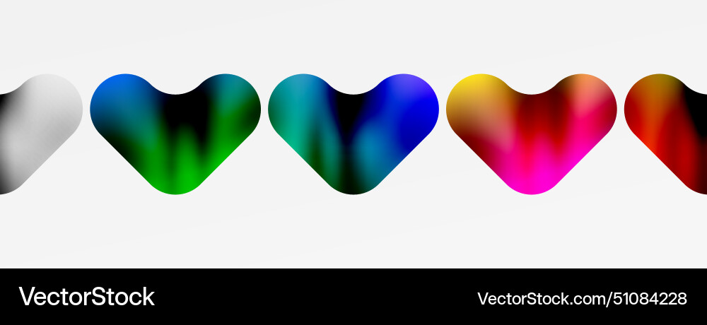 Symmetrical pattern of electric blue hearts on Vector Image