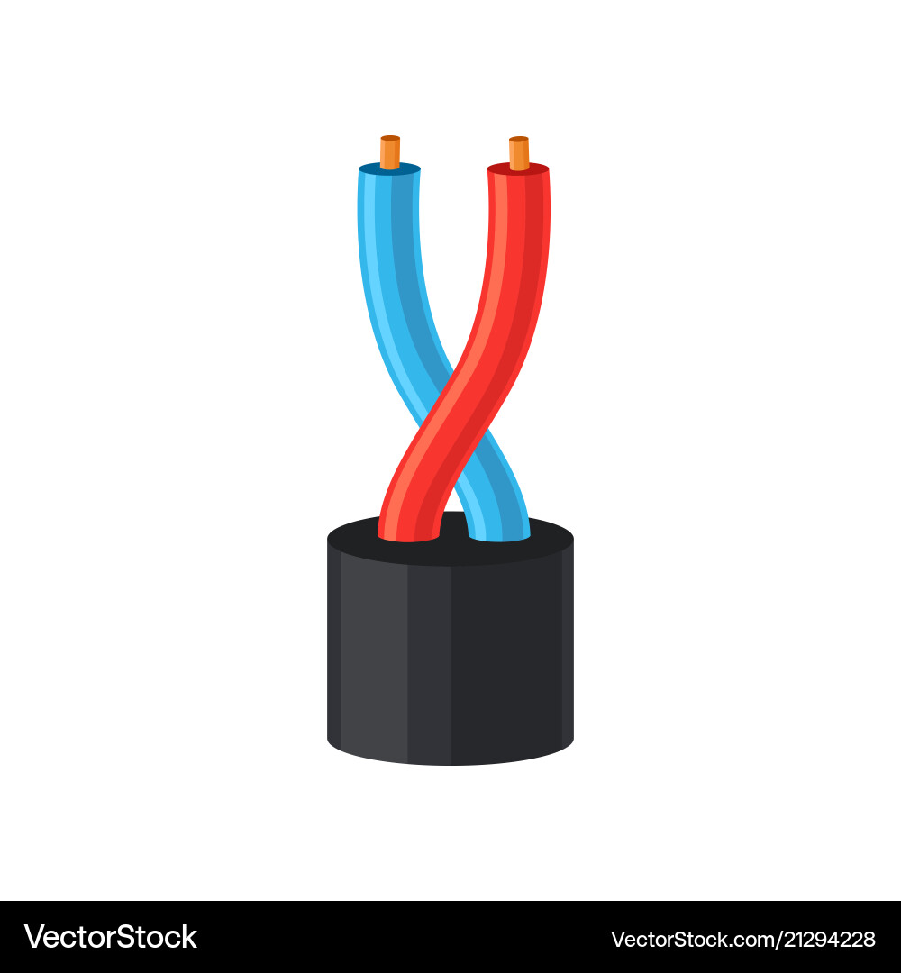 Zwei Draht elektrische Kabel Multicore Lizenzfreier Vektor