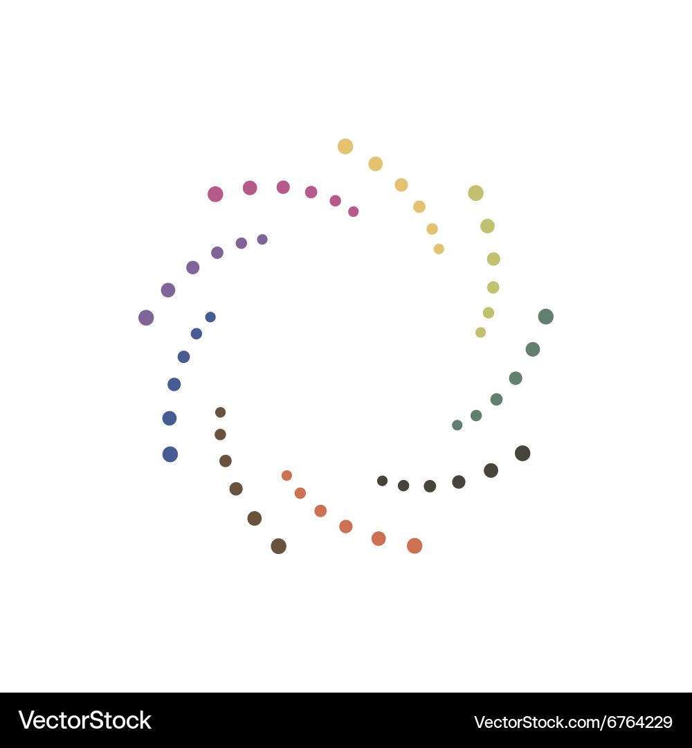 Abstract dotted shape design element Royalty Free Vector