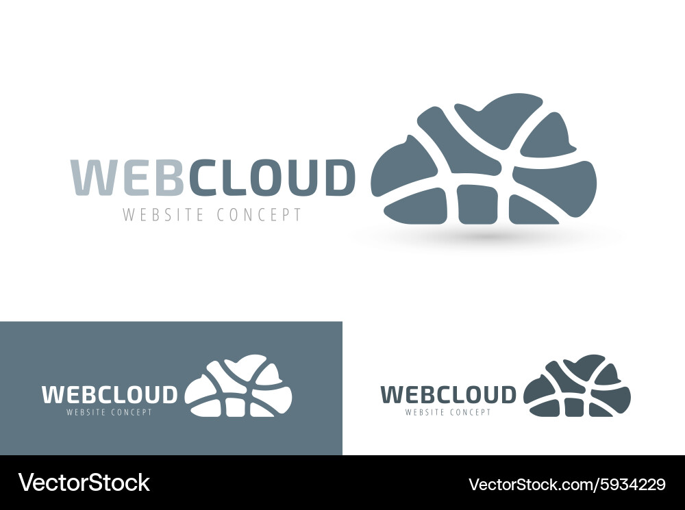 Abstract net cloud logo Royalty Free Vector Image