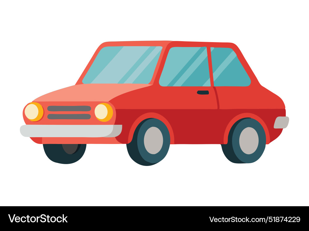 Car road transport isolated flat Royalty Free Vector Image