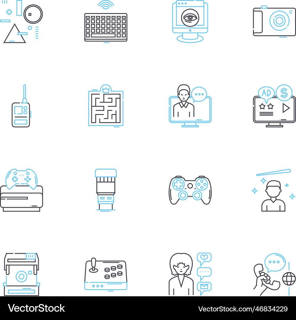 Console Game Icons - PlayStation, Xbox Royalty Free Vector