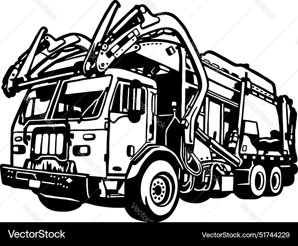 Garbage truck - waste collector Royalty Free Vector Image