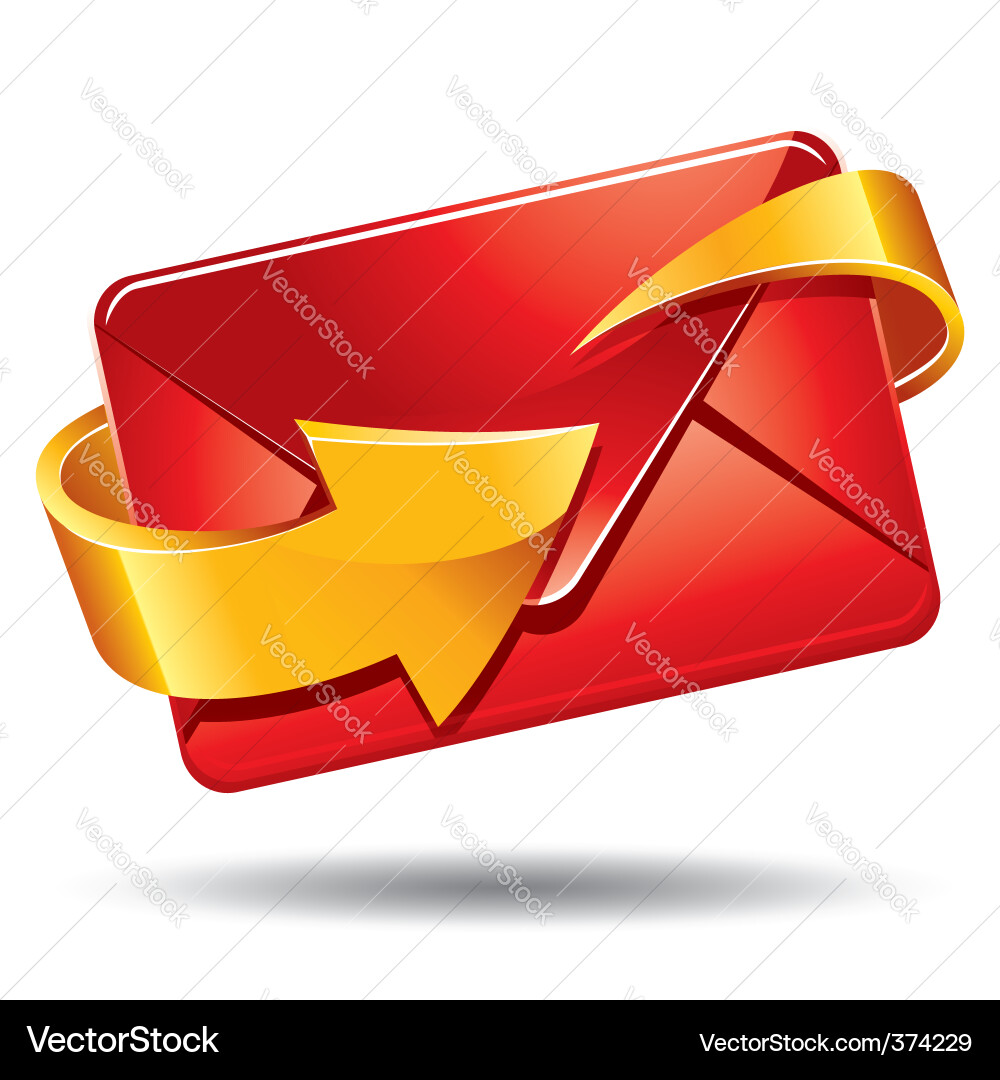 Mail and arrow Royalty Free Vector Image - VectorStock