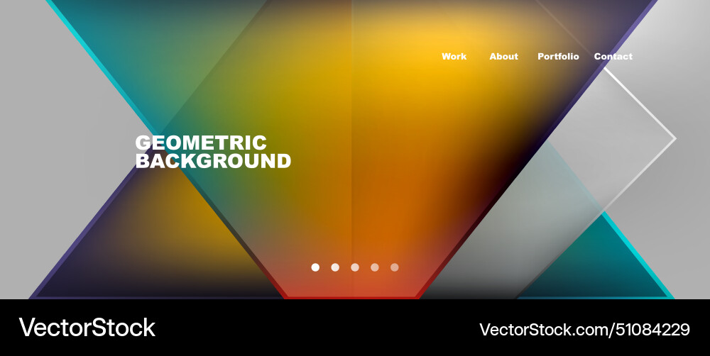 Metal triangles with colorful bright triangles Vector Image