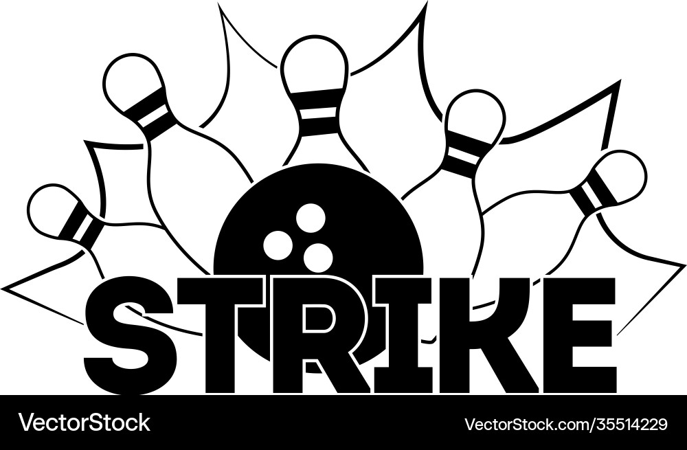 Strike on white background Royalty Free Vector Image