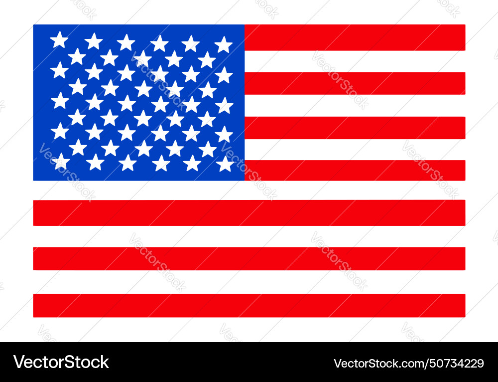 Usa flag color Royalty Free Vector Image - VectorStock