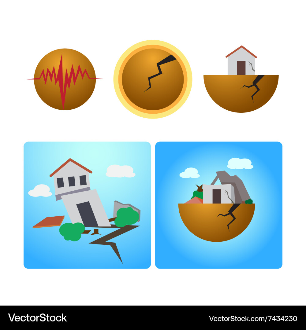 Earthquake Royalty Free Vector Image - VectorStock