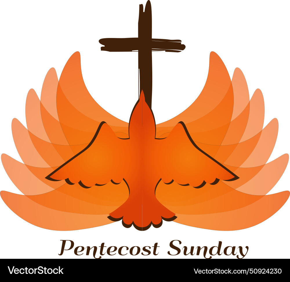 Pentecost sunday special design for print Vector Image