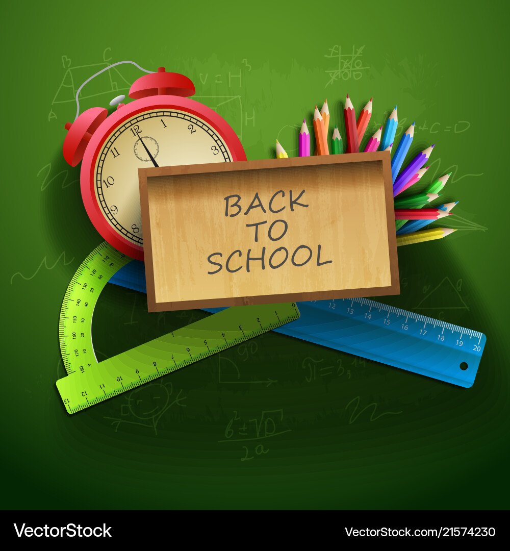 School learning background Royalty Free Vector Image