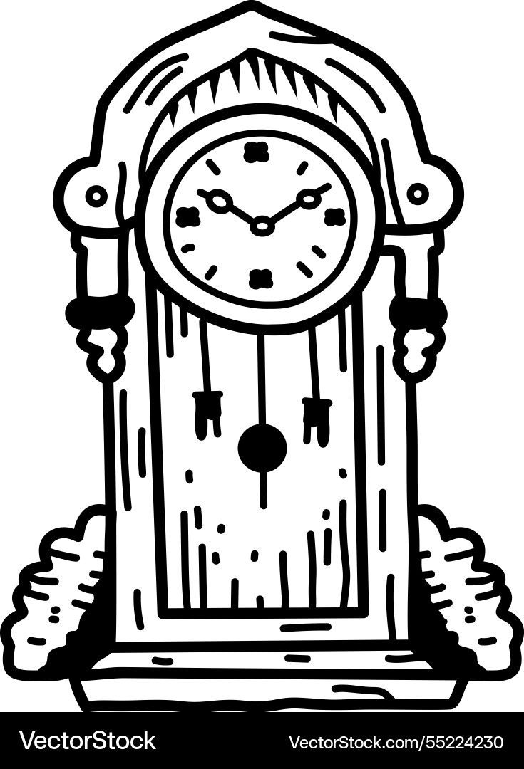 Sinister clock Royalty Free Vector Image - VectorStock