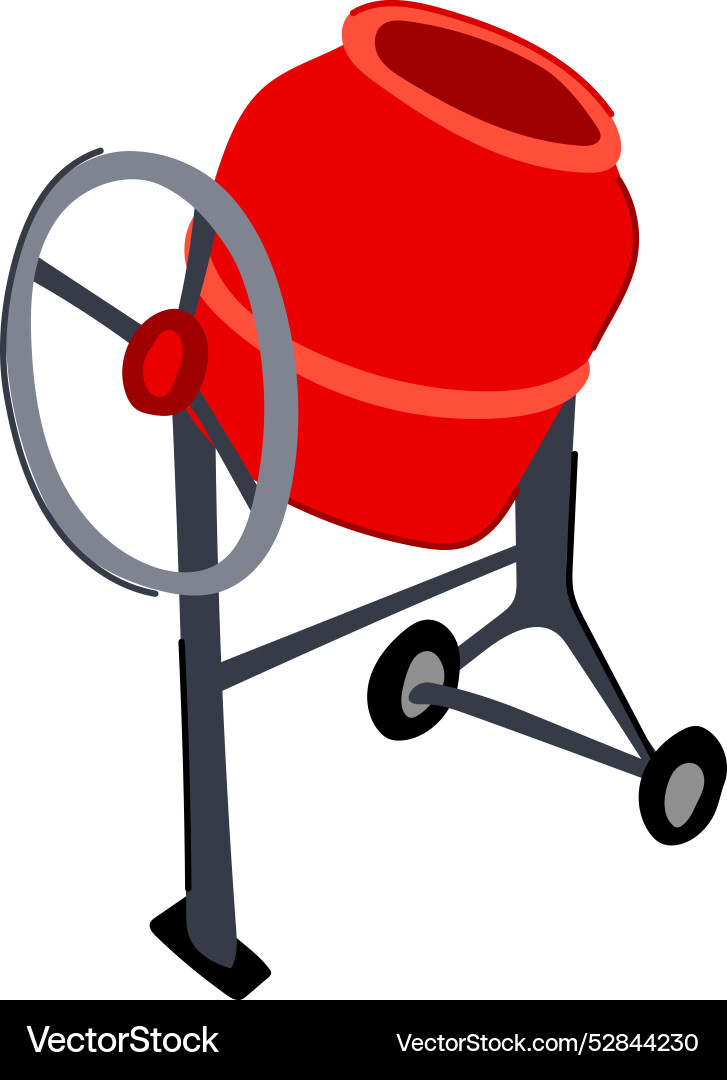 Water concrete mixer cartoon Royalty Free Vector Image