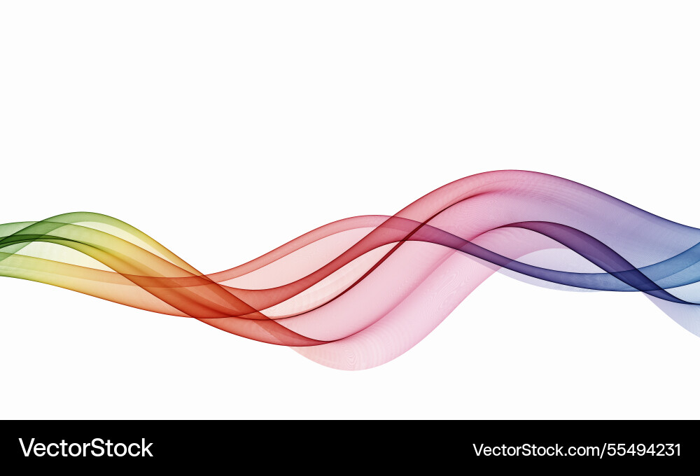 Abstract background with flowing rainbow Vector Image