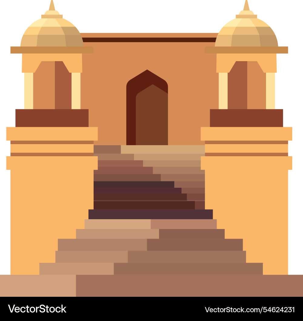 Amber fort palace stairs Royalty Free Vector Image