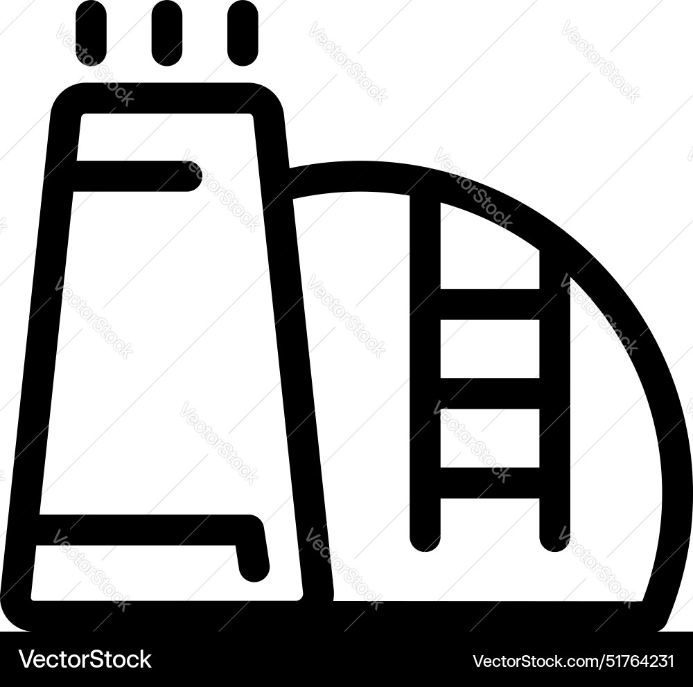 Biogas plant processing organic waste Royalty Free Vector