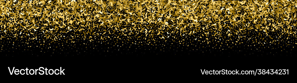 Golden explosion confetti panoramic background Vector Image