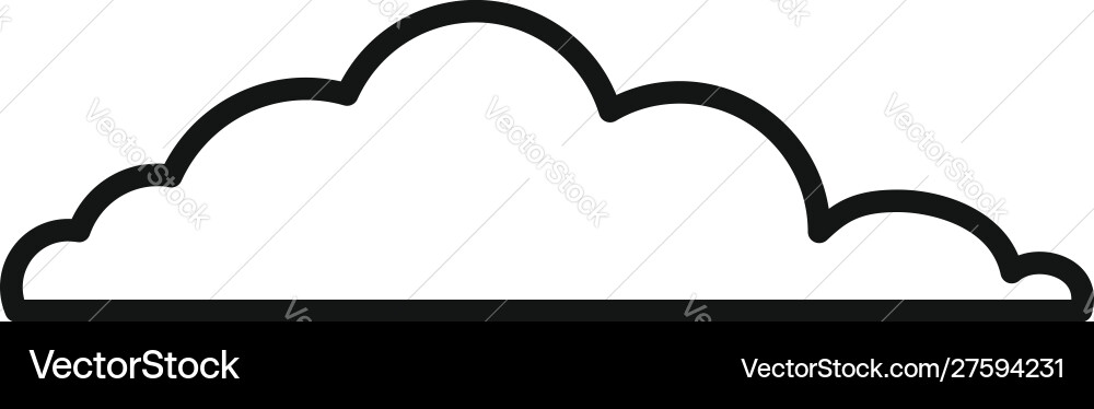 Sky cloud icon outline style Royalty Free Vector Image