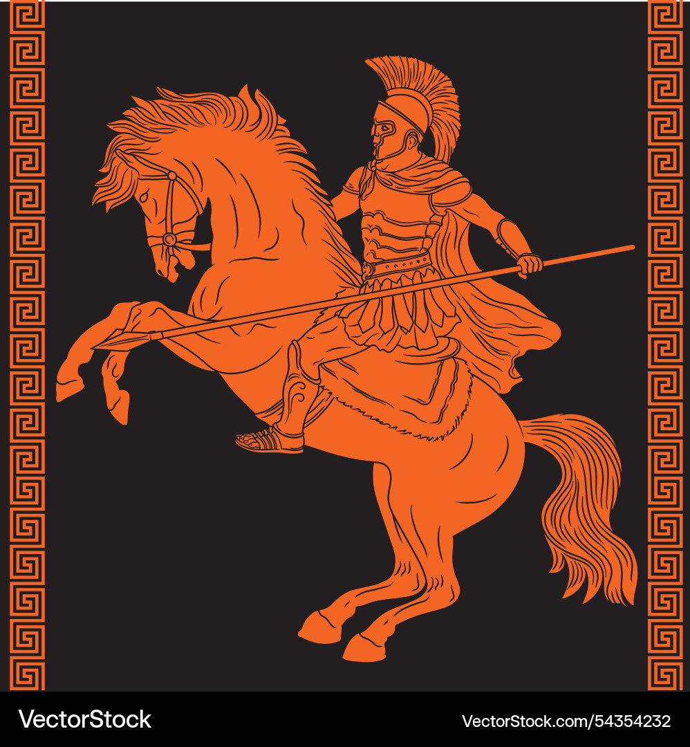 Ancient roman warrior Royalty Free Vector Image