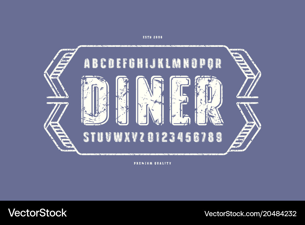 Decorative sans serif font with rounded corners Vector Image