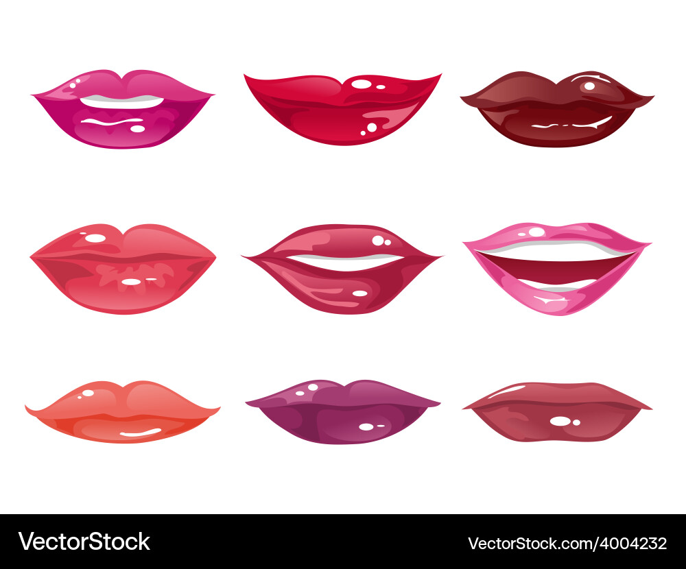 Female Lips Collection Royalty Free Vector Image