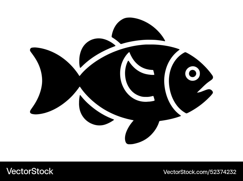 Fish silhouette Royalty Free Vector Image - VectorStock