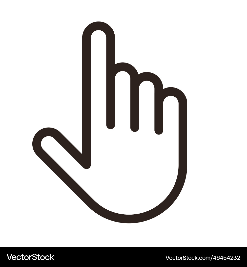 Index finger gesture icon attention symbol Vector Image
