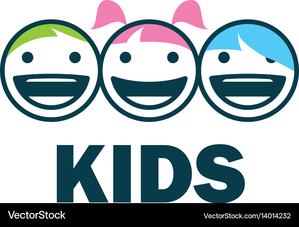 Kids Logo Icon Set Royalty Free Vector Image - VectorStock