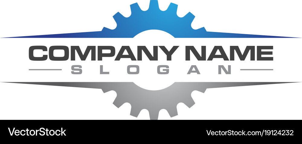 Mechanical Gear Logo Template Royalty Free Vector Image