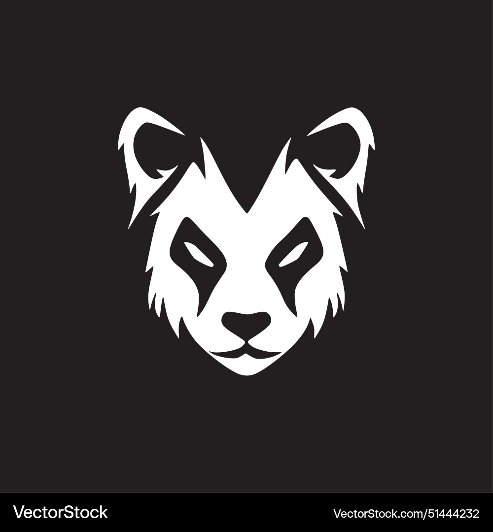 Panda - black and white isolated icon Royalty Free Vector