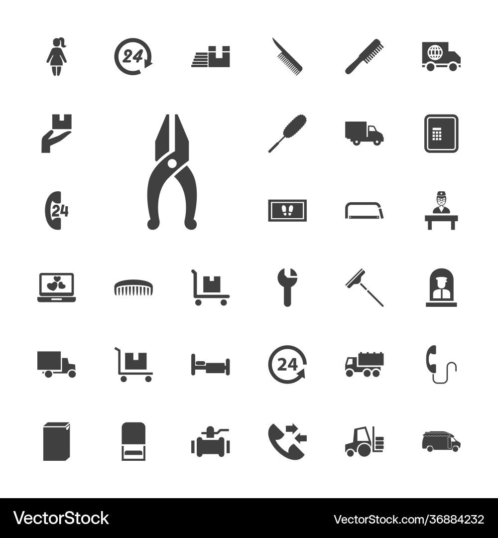 Service icons Royalty Free Vector Image - VectorStock