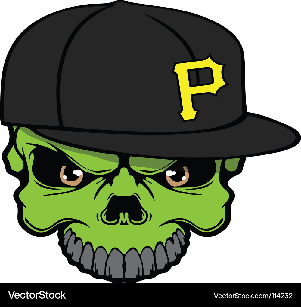 Skull with Baseball Cap Royalty Free Vector Image
