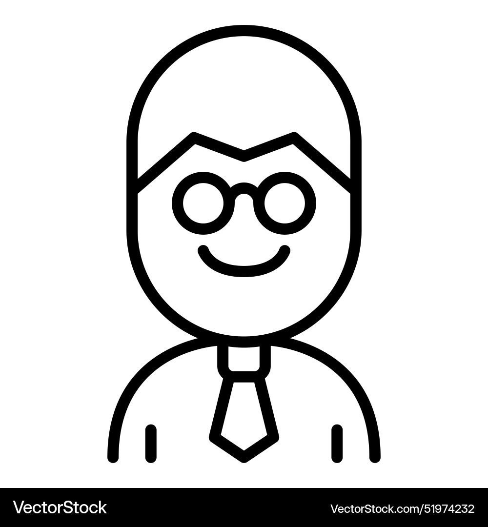 Teacher icon in thin line style graphic design Vector Image